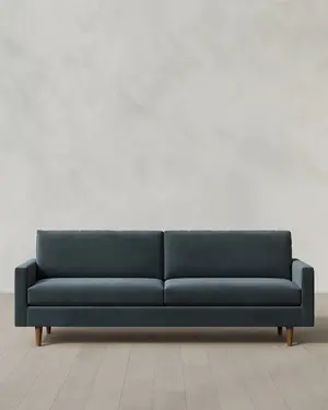 Quince Atlas Midcentury Sofa In Performance Velvet Pine