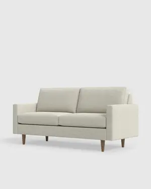 Quince Atlas Midcentury Sofa In Performance Basketweave - Fog