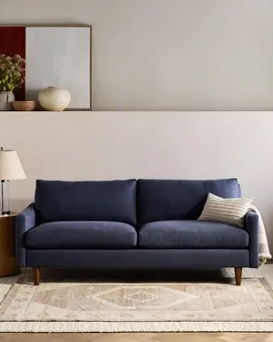 Quince Atlas Midcentury Sofa In Performance Basketweave - Fog