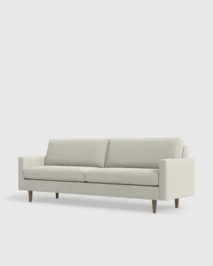 Quince Atlas Midcentury Sofa In Performance Basketweave - Fog