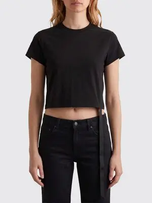 Rick Owens Cropped Cotton T-shirt - Black