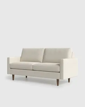 Quince Atlas Midcentury Sofa In Performance Chenille Linen Blend - Ink