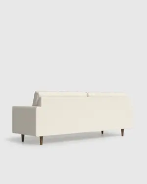 Quince Atlas Midcentury Sofa In Performance Chenille Linen Blend - Ink