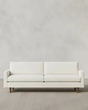 Quince Atlas Midcentury Sofa In Performance Chenille Linen Blend Snow