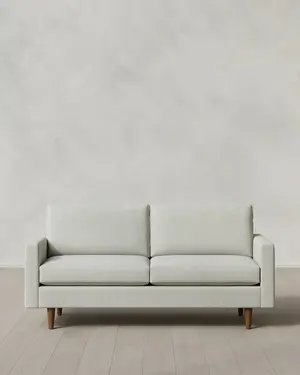 Quince Atlas Midcentury Sofa In Performance Chenille Linen Blend - Sorrell