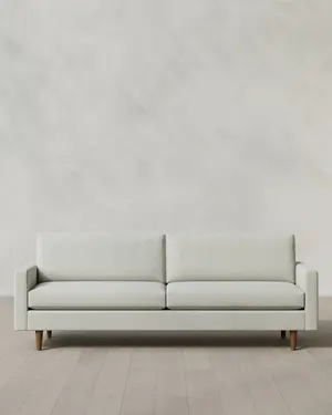 Quince Atlas Midcentury Sofa In Performance Chenille Linen Blend Sorrell