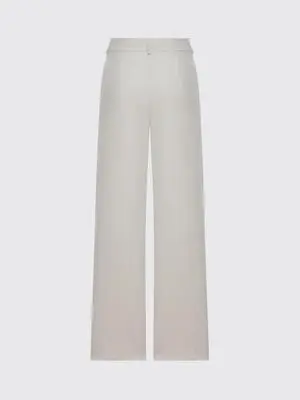 Giorgio Armani Wide Leg Linen Trousers - Grey