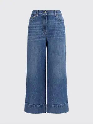 Valentino Garavani Cropped Cotton Denim Jeans