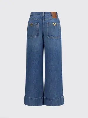 Valentino Garavani Cropped Cotton Denim Jeans