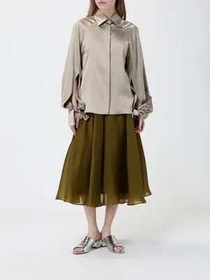 Max Mara Silk Satin Shirt - Sand