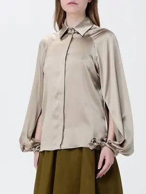 Max Mara Silk Satin Shirt - Sand
