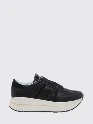 Premiata Leather Lace-up Platform Sneakers - Black