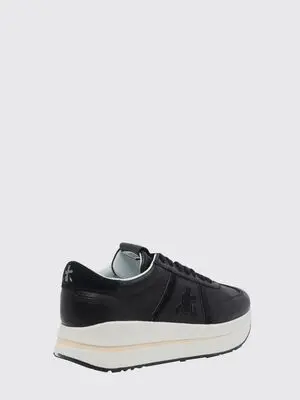 Premiata Leather Lace-up Platform Sneakers - Black