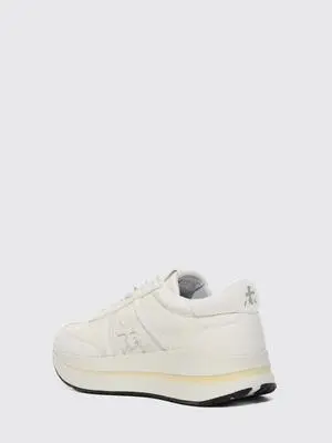 Premiata Leather Lace-up Platform Sneakers - White