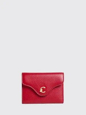 COCCINELLE Leather Wallet With Turn Lock Closure - Red