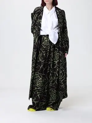 Dries Van Noten Floral Print Viscose Palazzo Trousers