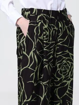 Dries Van Noten Floral Print Viscose Palazzo Trousers