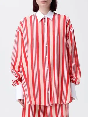 Ermanno Scervino Striped Viscose Relaxed Fit Shirt
