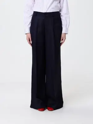 Ralph Lauren Wide Leg Linen Blend Trousers