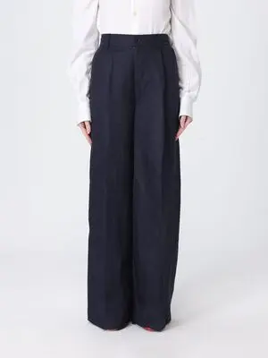 Ralph Lauren Wide Leg Tailored Trousers - Navy