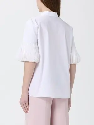 Valentino Garavani Pleated Sleeve Cotton Shirt