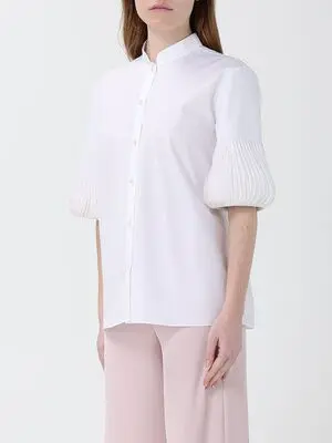 Valentino Garavani Pleated Sleeve Cotton Shirt