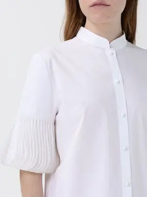 Valentino Garavani Pleated Sleeve Cotton Shirt