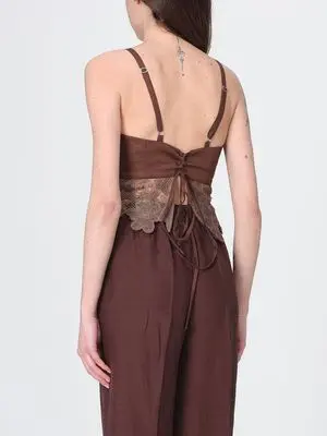 HANITA Lace Detail Top - Ebony