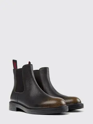 Camper Dean Grained Leather Ankle Boots - Multicolor