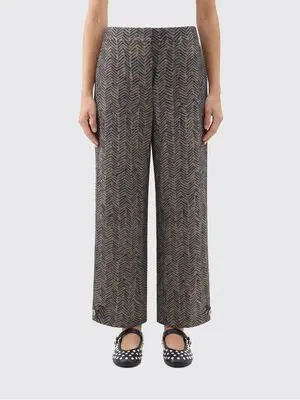 Giorgio Armani Viscose Trousers With Chevron Motif - Blue