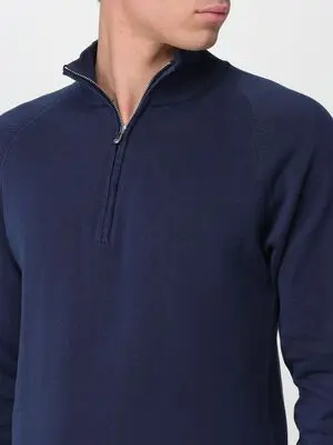 BLAUER. Quarter Zip Sweater - Blue