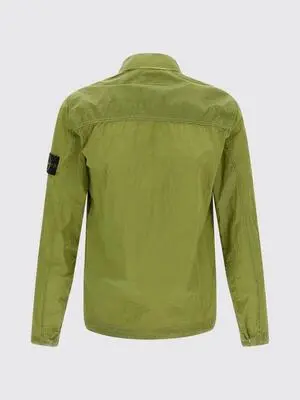 Stone Island Zip-up Jacket With Classic Collar - Green