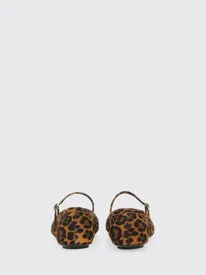 GIANVITO ROSSI Suede Animalier Mary Jane Ballerinas