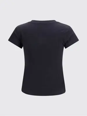 GANNI Cotton T-shirt With Crocheted Flower Appliqu