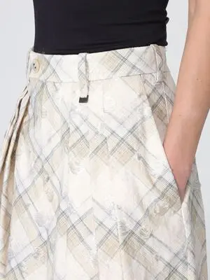 VIVIENNE WESTWOOD Pleated Tartan Midi Skirt