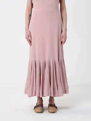 Zimmermann Viscose Blend Pleated Maxi Skirt
