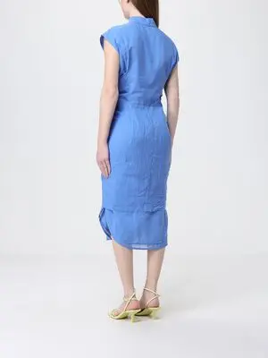 TELA Cotton Shirtdress - Gnawed Blue