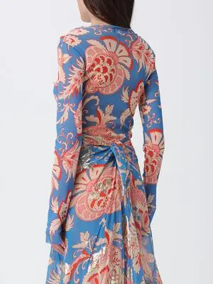 Etro Long-sleeved Printed Top - Gnawed Blue