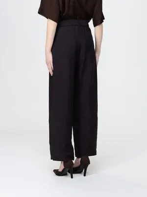 TELA Black Textured Trousers