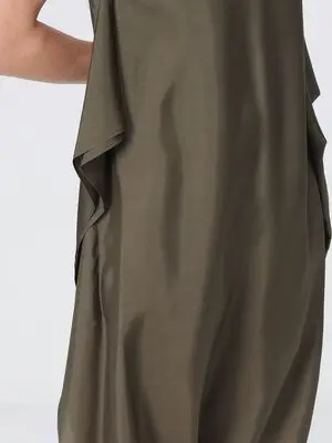 Ter Et Bantine Asymmetrical Draped Midi Dress - Military