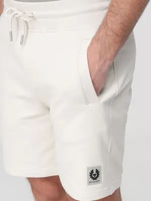 Belstaff Logo Patch Sweat Shorts - Silver