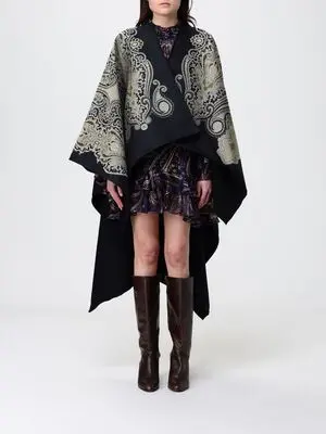 Etro Printed Cape - Black