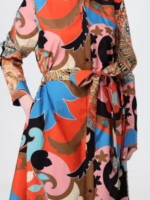 Etro Printed Cotton Poplin Midi Dress - Multicolor