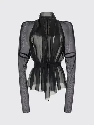 Rick Owens Sheer Silk Draped Blazer