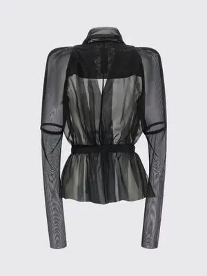 Rick Owens Sheer Silk Draped Blazer
