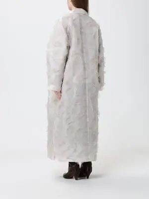 Max Mara Double-breasted Silk Coat - White
