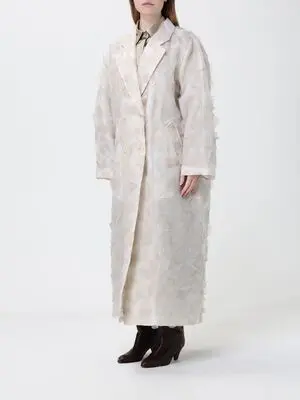 Max Mara Double-breasted Silk Coat - White