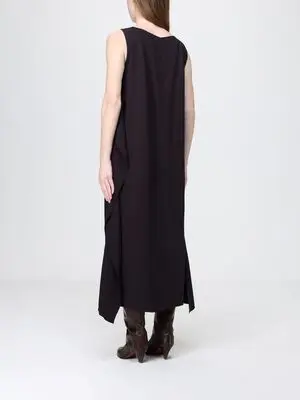 Liviana Conti Viscose Midi Dress With Floral Embroidery