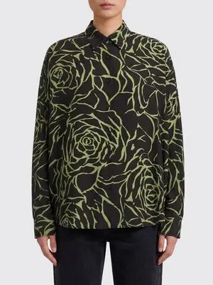 Dries Van Noten Viscose Floral Print Shirt - Black