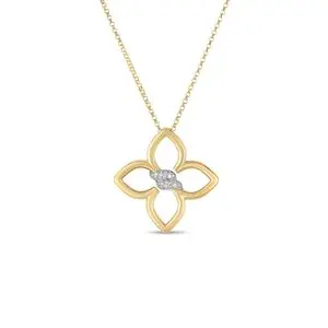 Roberto Coin 18k Gold Cialoma Diamond Flower Necklace - Tt